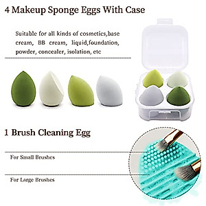 Makeup Brushes 22 Pcs Makeup Kit,Foundation Brush Eyeshadow Brush Make up Brushes Set (Green, 22 Piece Set)