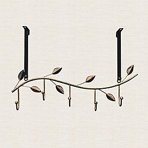 rUrEu Coat Hook Hanger, Modern Decorative Wall Frame, Adjustable Coat Hangers Over The Door, Suitable for Entryway Bedroom Living Room Kitchen Bathroom/Gold,Black