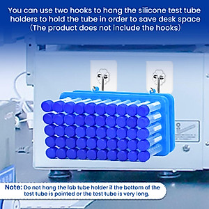 Lab Test Tube Holder Rack Plastic Tube Holder with Silicone Fixing pad centrifuge Tube Stand Rack for 5ml 10ml 15ml(1, Blue, 1pcs 9.7In*5.5In* 1.9In)