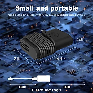 Universal 45W 65W USB C Laptop Charger - for Dell Latitude 5420 5520 7420 Charger 5320 7390 7320 7410 9420 9510,XPS 13,Chromebook,HP/Lenovo/Acer/Asus/Samsung/Macbook Type C Computer Power Cord Adapter