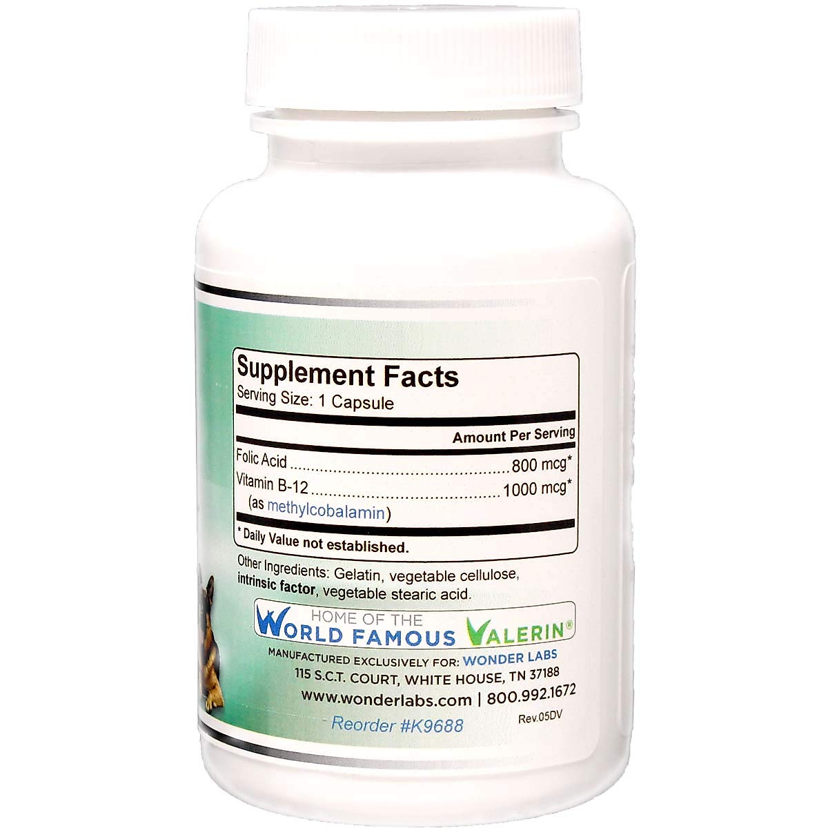 Wonder Laboratories Pet Factor B-12 | Vitamin B-12 in Methylcobalamin Form | Popular in Treatment of EPI in Dogs. 90 Count