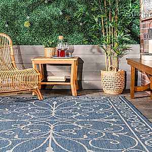 nuLOOM Kathleen Traditional Indoor/Outdoor Area Rug, 8x11, Blue