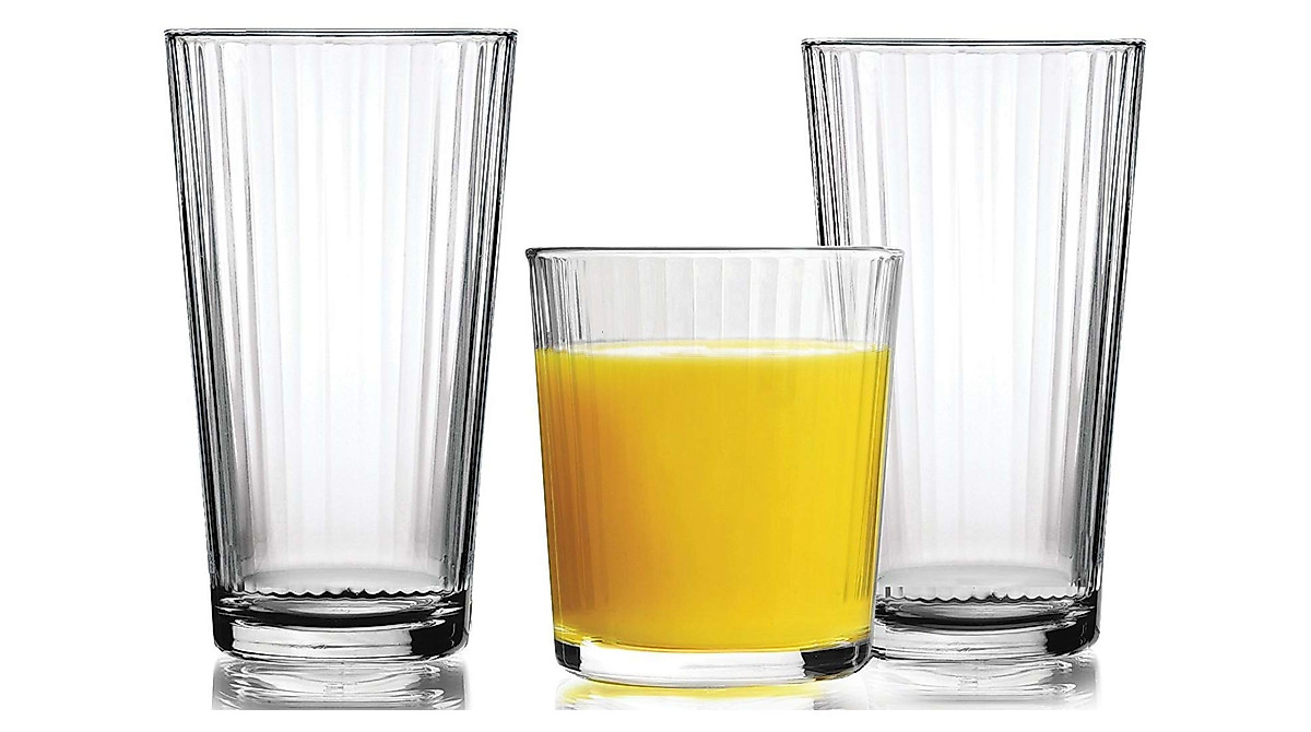 Circleware 16-Pc Elegant Lead-Free Drinking Glass Set