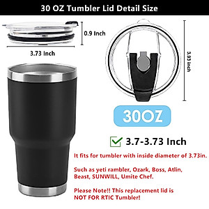 JXJYZLN Replacement Tumbler Lids Spillproof 30 oz, Plastic Splash Resistant Lids Covers Spill Proof Tumbler Lid Cup Covers,Stainless Steel Tumbler Travel Cup Yeti,Ozark Trails (Yizhiling Trading)