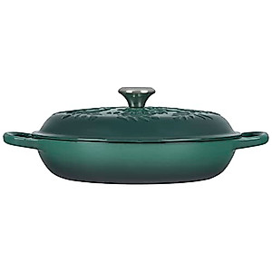 Le Creuset Olive Branch Collection Enameled Cast Iron Signature Braiser, 3.5 qt., Artichaut with Embossed Lid