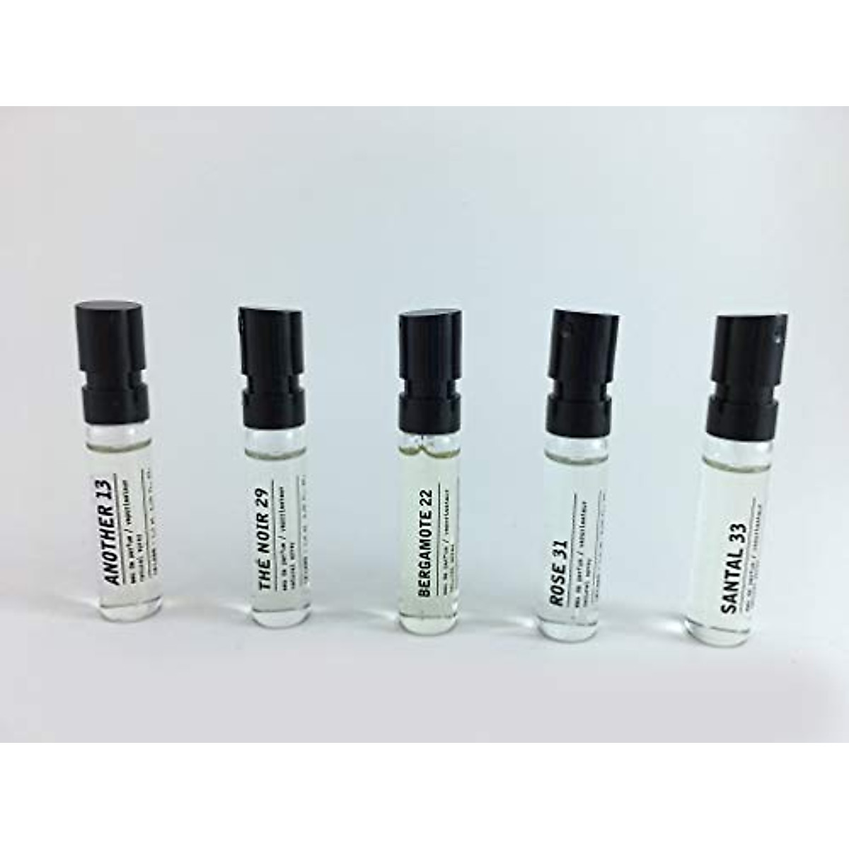 Le Labo Discovery Set - An0ther 13, Bergamote 22, Rose 31, Santal 33 and The Noir 29 - .05 ounce Unisex Spray Samples