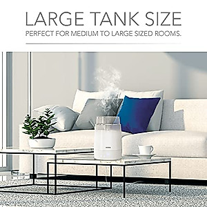 Vicks Embrace Cool Mist Top Fill Humidifier  (VUL900), White – Cool Mist Humidifier Top Fill for Bedroom or Office