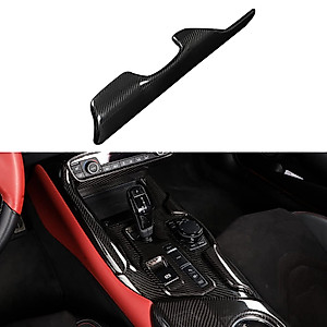 JSWAN Real Carbon Fiber Center Consoles Gear Shift Frame Side Cover Fit for Toyota Supra GR A90 MK5 Gear Shift Panel Trim Sticker Central Control Dashboard Cover