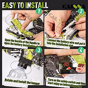 CAISSA Electric Gel Ball Blaster, AKM-47 Gel Ball Blaster Automatic, for Outdoor Activities - Shooting Team Game, Green