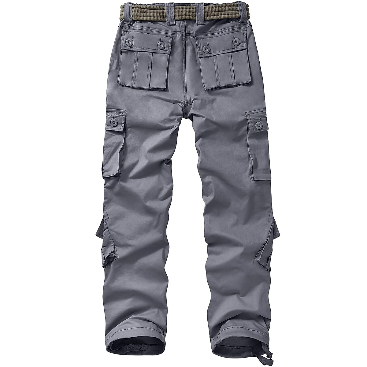 Alfiudad Women's Cargo Pants Tactical Military Army Hiking Combat Work Pants Trousers with 8 Pockets,Grey,30(US 10)