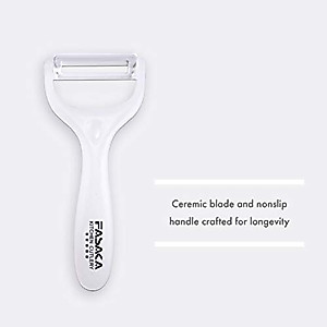 FASAKA 6 Piece Colorful Knife Set - 5 Kitchen Knives with 1 Peeler - Non-Stick Stainless Steel Chef Knife Set - Rainbow Knives with Round PP Handle, Display with Gift Box