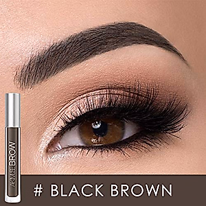 ZSSEMEI Waterproof Eyebrow Gel for Long Lasting, Highly Tinted Liquid Eye Brow Makeup, Sweatproof, Natural (Black Brown)