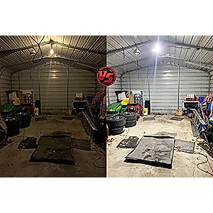 Garage Light, 60W Bright LED 2 Pack Garage Lights, with 3 Adjustable Panel LED Shop Lighting,E26/E27 6000LM 6500K Screw in Ceiling Lights for Barn Basement Attic Warehouse Workshop