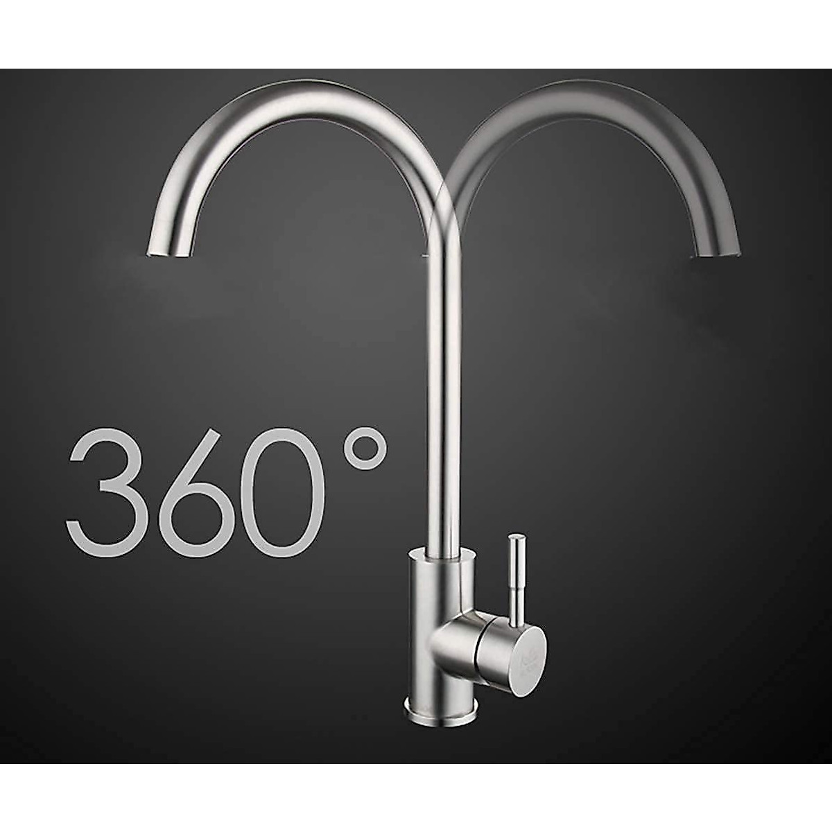 Faucet Bathroom Kitchen Faucet Lead-Free Stainless Steel Brushed Nickel,Bar Sink Faucet Tap Small Mini Kitchen Bath Faucet Farmhouse Vanity Sink Lavatory Single Hole Faucets,External Welding ( Size :