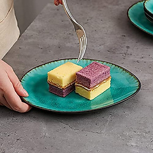 GagalU Porcelain Dinnerware Set33-Piece Pottery Stoneware Vintage Ceramic Dinner Set with 12*Dipping Dishes&Bowl,6*Dessert Plate,3*Dinner Plate Dinnerware Set