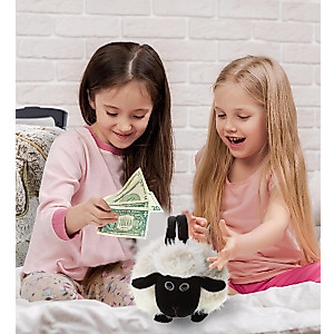 DolliBu Black Nose Sheep Plush Handbag - Super Soft Plush Stuffed Animal Purse for Children's Accessories, Kids Hand Bag Toy Purse for Girls & Boys