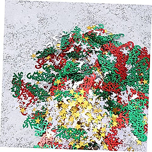 NOLITOY Merry Christmas Confetti Christmas Tree Confetti Christmas Tree Decoration Ornaments Metallic Confetti Xmas Tree Confetti Glitter Confetti for Christmas Nativity Decor Flash Crafts