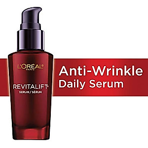 L'Oreal Paris Skincare Revitalift Triple Power Concentrated Face Serum Treatment with Hyaluronic Acid and Pro-Xylane, Hyaluronic Acid Serum, Anti-Aging Facial Serum to Repair Wrinkles, 1 oz