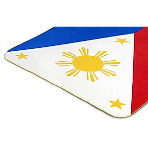 Fuzzy FlagsTM Philippines Flag Fleece Blanket - 80-inches x 50-inches - Oversized Travel Throw Cover