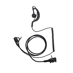 Caroo VX-261 earpiece G Shape Earpiece Headset with PTT Mic for Motorola Yaesu Vertex Standard Radio VX-261 EVX-261 VX-230 VX-231 VX-298 VX-350 VX-351 VX-180 EVX-531 Walkie Talkie 2 Way Radio