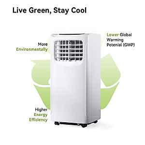 Aoxun 9700BTU Portable Air Conditioner Cools up to 300 Sq.ft, 4-IN-1 Portable AC Unit with Cooling, Dehumidifier, Fan, 24H Timer (Window Venting Kit Included)