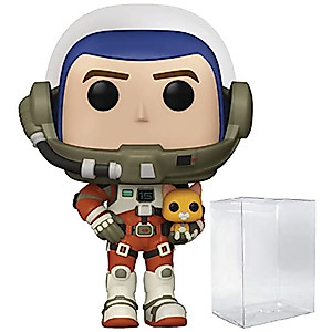POP Disney Pixar: Lightyear - Buzz Lightyear (XL-15) with Sox Funko Vinyl Figure (Bundled with Compatible Box Protector Case), Multicolored, 3.75 inches