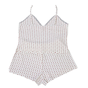 ZZEVOLSS Women 2 Piece Y2k Shorts Sets Sleeveless Lace Cami Top and Shorts Floral Print Knit Pajama Set Lingerie Sleepwear (chic heart White, S)