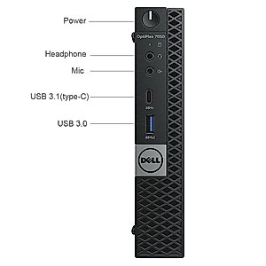 Dell OptiPlex 7050 Micro Form Factor Desktop Computer, Intel Core i7-7700 up to 4.20 GHz, 16GB DDR4 RAM, 512GB Solid State Drive, Windows 10 Pro (Renewed)