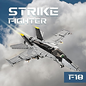 DAHONPA F/A-18E Bumblebee Fighter Military Army Airplane Building Bricks Set with 1 Figure, 682 Pieces Air-Force Build Blocks Toy, Gift for Kid and Adult.