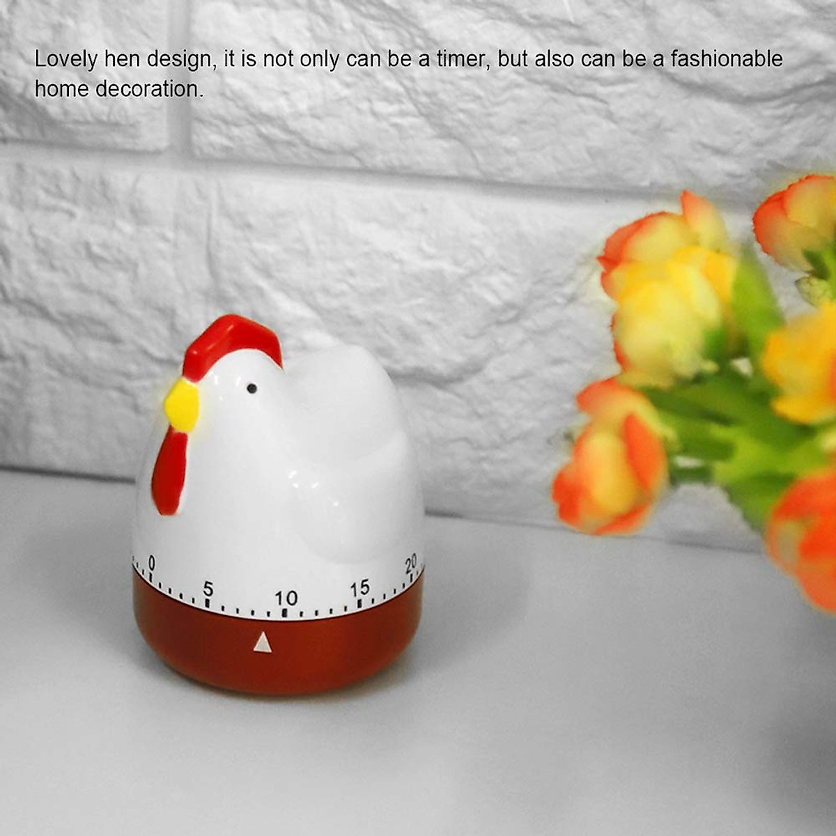Alinory Chicken Timer, Lovely Chicken Timer Mechanical Kitchen Cooking Alarm Clock for Home Decor Timing Reminder