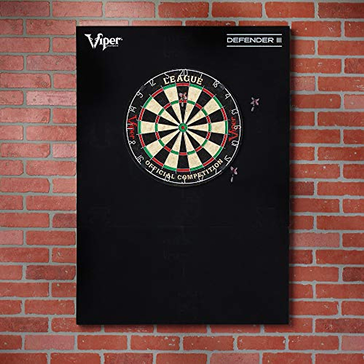 Viper by GLD Products Defender III Extended Length Dartboard Surround Wall Protector, Black, One Size