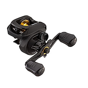 13 FISHING - Origin R1 Baitcast Reel - 8.1:1 Gear Ratio - Left Hand Retrieve (100 Size) (Fresh) - OR1-8.1-LH, Black/Gold