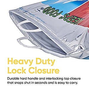 Superio Hot and Cold Reusable Insulated Bag Food Storage for Frozen Items & Hot Items Including Lunch Bags & Grocery Shopping Bags Reinforced Heavy Duty Refrigerated Totes (1, 13"x7"x15.5")