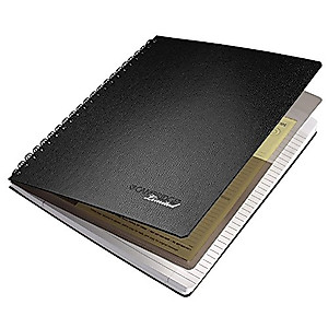 3 Pack of Cambridge Business Notebook with Pocket, Hardbound, 8.5 x 11 Inches, Black (06100)