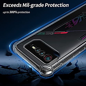 Foluu for ASUS ROG Phone 6 Case, ROG Phone 6 Phone Case Clear, Scratch Resistant Reinforced Corners TPU Rubber Soft Skin Silicone Protective Case Cover for ASUS ROG Phone 6 2022 (Crystal Clear)
