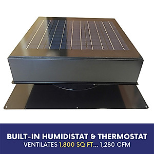 Remington Solar 20 Watt Roof Mount Solar Attic Fan