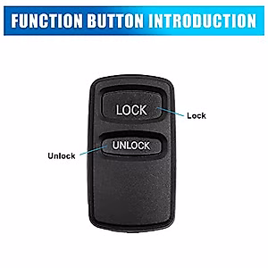 uxcell New 2 Buttons Key Shell Keyless Entry Remote Case Replacement MR587983 for Mitsubishi Gallant Lancer Pajero Triton