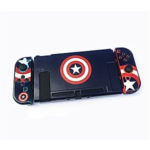 MUDEVIL Protective Case for Nintendo Switch | Captain America's Shield | Anti-Scratch Shockproof Slim Cover Case for Nitendo Switch and Joy-Con