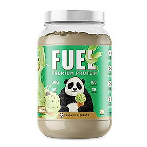 Underground Bio Labs Panda Fuel Premium Protein Non-GMO Whey,Hydrolyzed Collagen,Casein,Probiotics,Enzymes, Keto Friendly,Time Release, 25 Servings (Mint Chocolate Ice Cream)