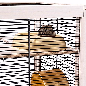 Ferplast HAMSTERVILLE Hamster Habitat Cage, Sturdy Wooden Structure, Black