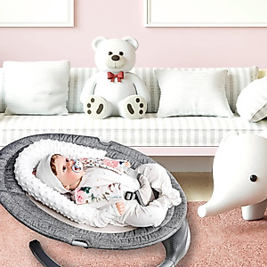 DILIMI Baby Car Seat Head Support, Soft Minky Infant Carseat Head Support for Boys and Girls, Car Seat Head Support with Straps Cover for Car Seats, Strollers and Bouncers, Pink Flower