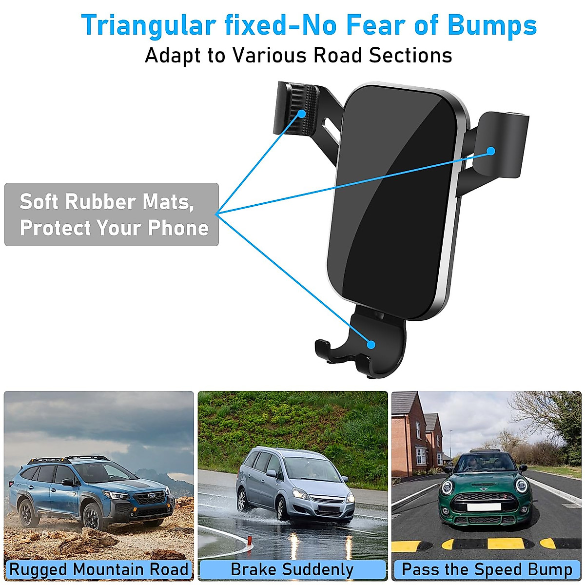 APESER Compatible with Honda Accord Phone Mount 2018 2019 2020 2021 2022,10th Gen Accord Phone Holder for 8 inch Navigation Screen,Accord Cell Phone Holder 360 Degree Rotation Mounted Anti-Shake,black