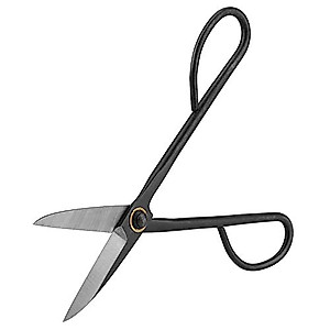 Cyrank Multifunctional Bonsai Scissors, 205mm Long Handle Scissors Stainless Steel for Pruning Shear Bud Leaves, Bonsai Trimming Tool Garden Equipment Set