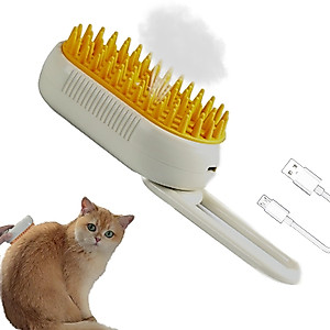 MOUOGO Cat Steam Brush, PetSteam Brush for Cats and Dogs, Pet Hair Removal and Grooming Tool with 3 in 1 Function, Pet Supplies for Small Medium Large Dogs and Cats