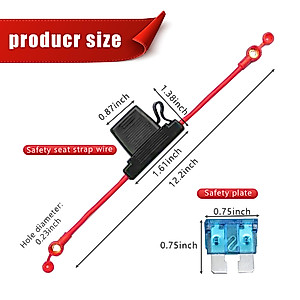 ZKFAR Pack-10 Car Fuse Holder Kit, 12AWG Waterproof Fuse Box with Blade Fuse, Durable Automobile Accessories, Universal for Most Cars, Trucks and Vans (Black)