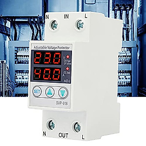 230V AC Current Protector 63A, Intelligent Single Phase Adjustable Over-Voltage Under-Voltage Current Protective Device