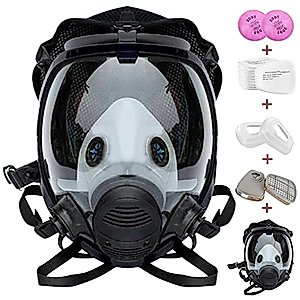 Bgs13 Reusable Full Face Cover 17 in 1, Full Face Respirator, Paint Face Cover for Painting, Machine Polishing, Woodworking, Welding, Decoration Work, and Other Work Protection