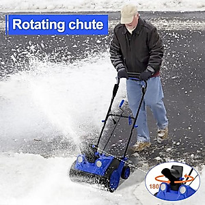 Electric Snow Blower Snow Thrower with 180° Rotatable Chute & Folding Handle for Yard Driveway Have 50FT Corded Power 18 x 10 Inch Clearing Path 30 Feet Throwing Distance