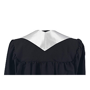 GraduationMall Unisex Adult Plain Graduation Stole 60" White