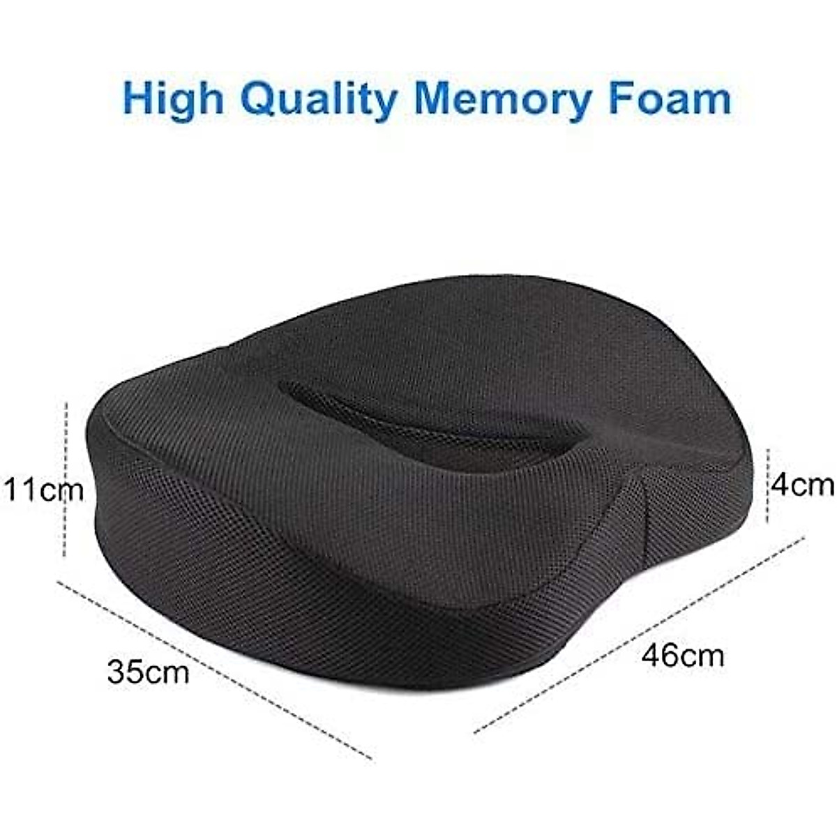 EYEARN Seat Cushion for Office Chair, Memory Foam Coccyx Cushion Relieve Tailbone, Lower Back, Hip, Sciatica Pain, Ergonomic Seat Pad for Car, Wheelchair, Desk Chair and Sitting on Floor,Durable and n
